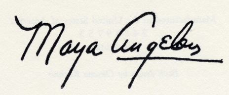 Forgery in Signed Books; Maya Angelou